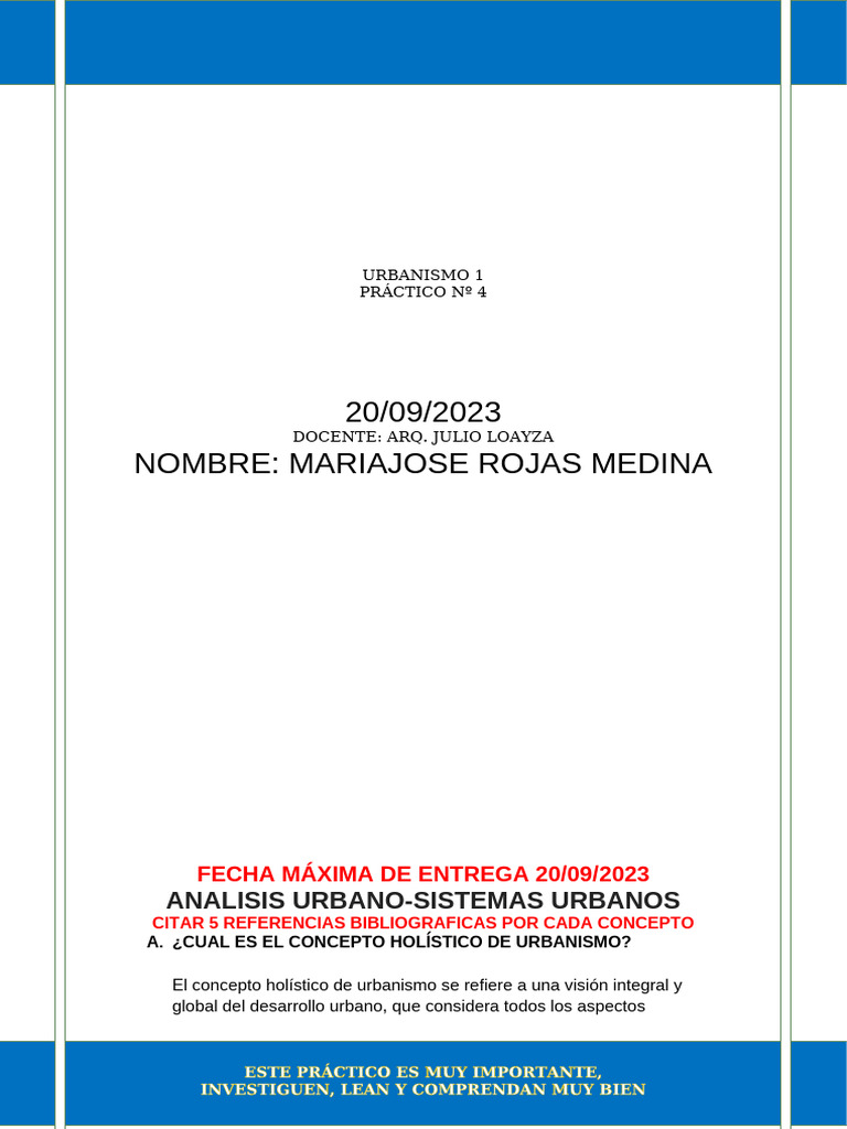 Tp4 Sistemas Urbanos Urb 1 2s2023 | PDF