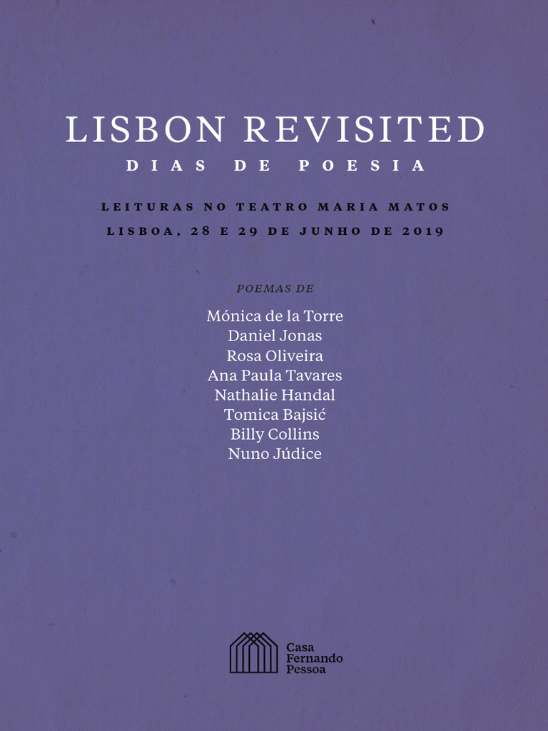 Lisbon Revisited 2019 | PDF | Poetry