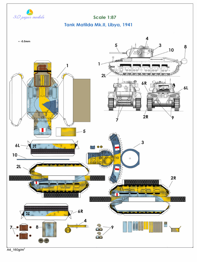Tank Matilda MK II Libya 1941 | PDF