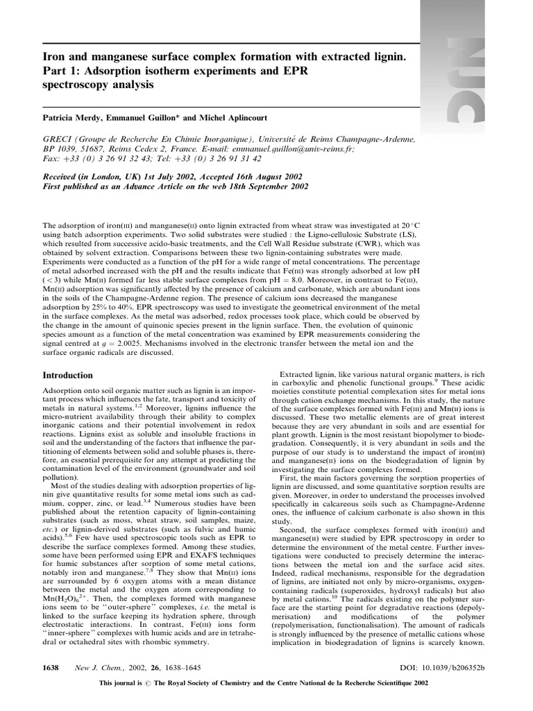 MN Complex Lignin | PDF