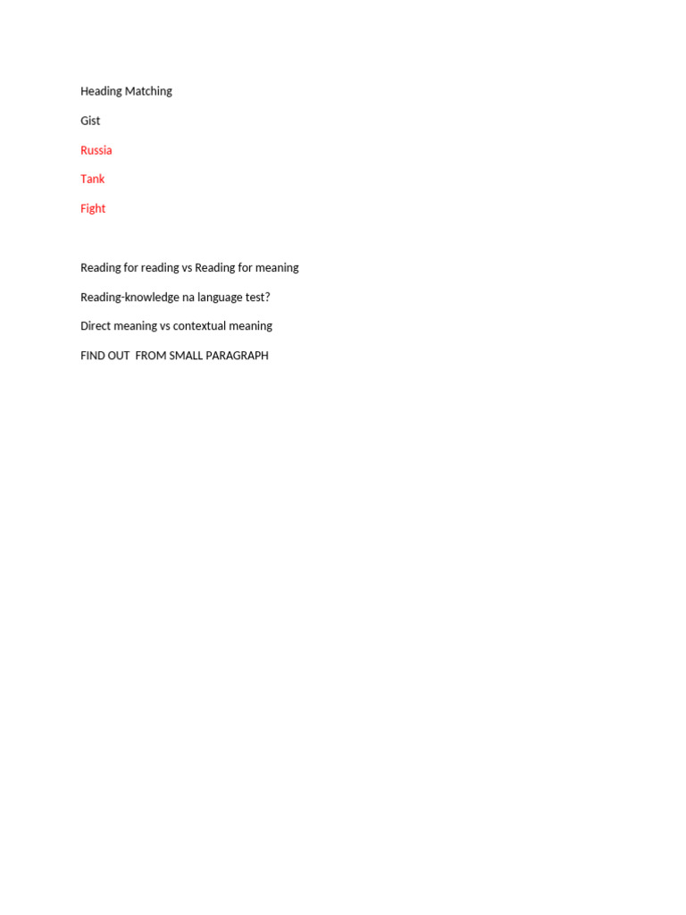 Heading Matching | PDF
