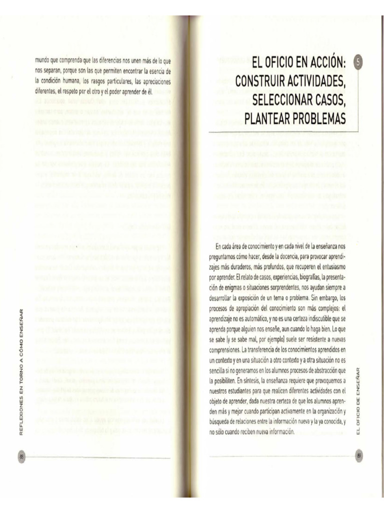 El Oficio de Ensen Ar - Edith Litwin - Capitulo 5 | PDF