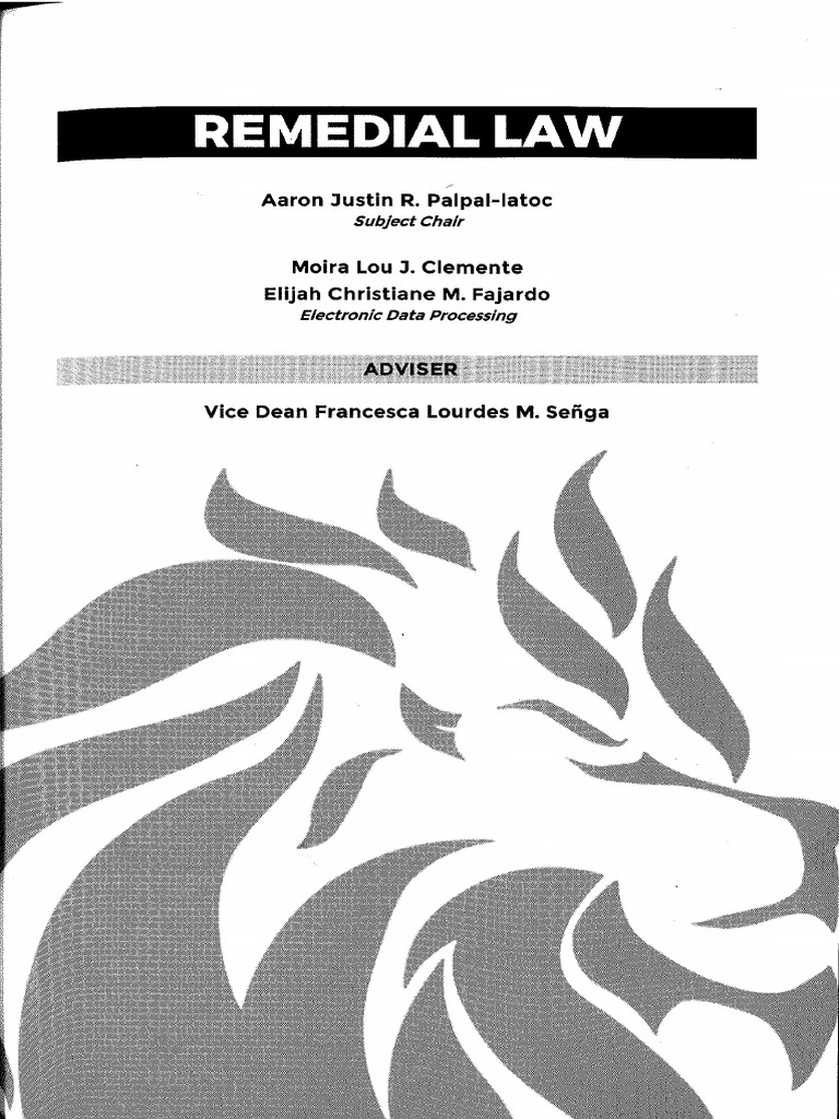 Remedial Law - Red Book 2024 | PDF