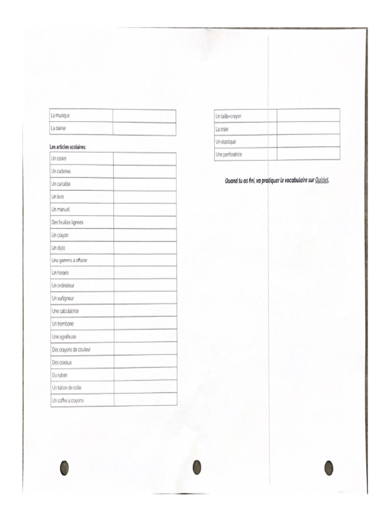 Vocabulaire Pour La Classe de Français - 2 | PDF