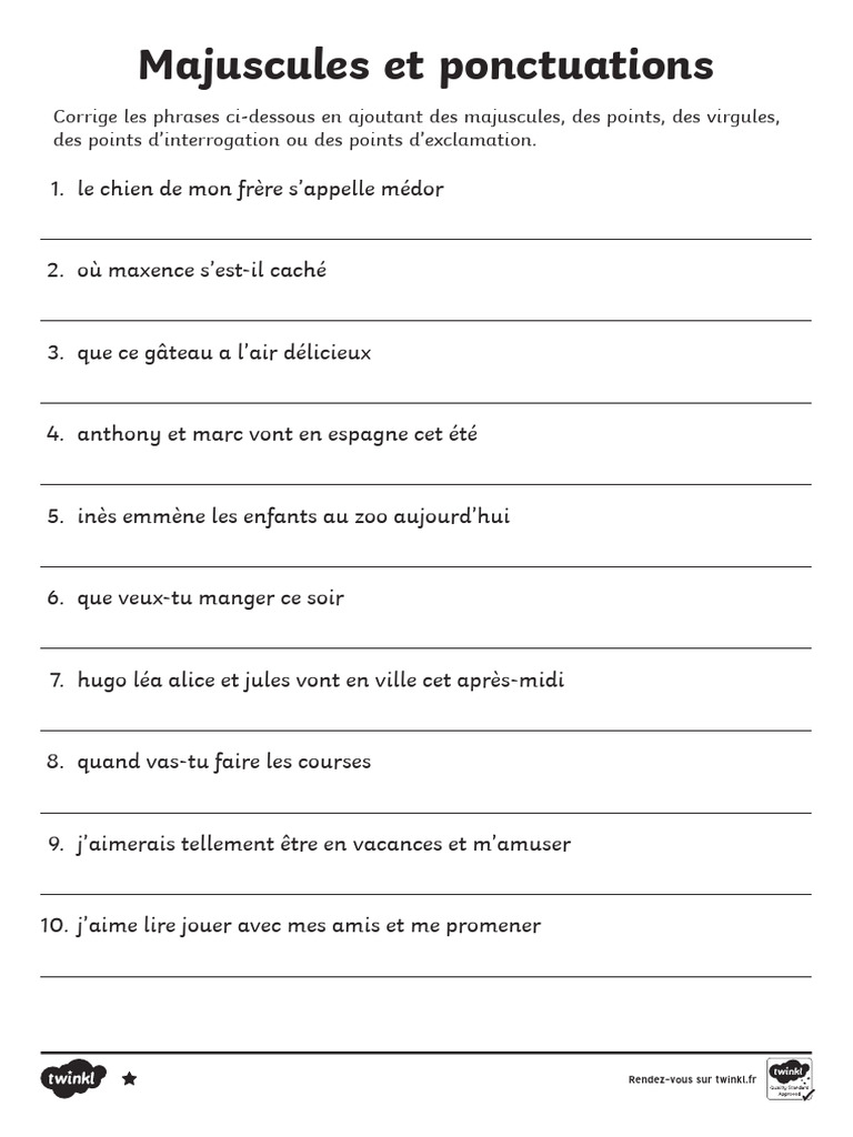 Majuscules Et Ponctuations | PDF