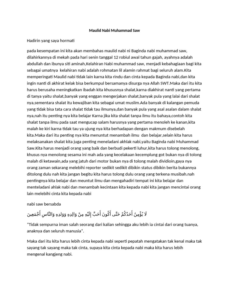 Maulid Nabi Muh-WPS Office | PDF