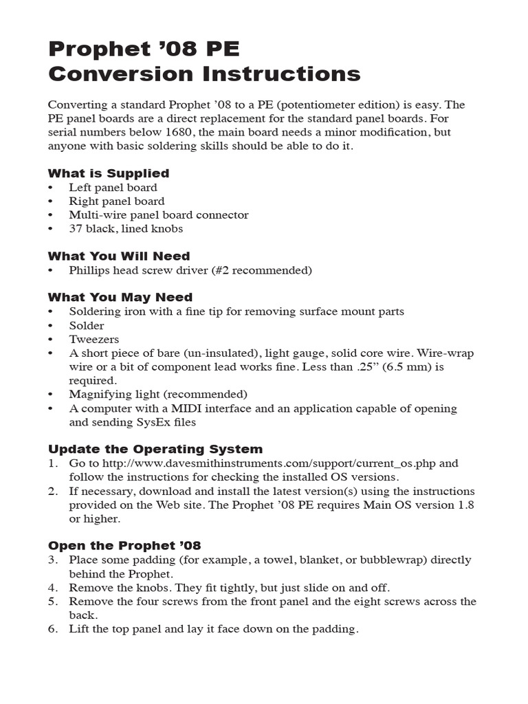 P8pe Conversion Instructions 06-10 | PDF