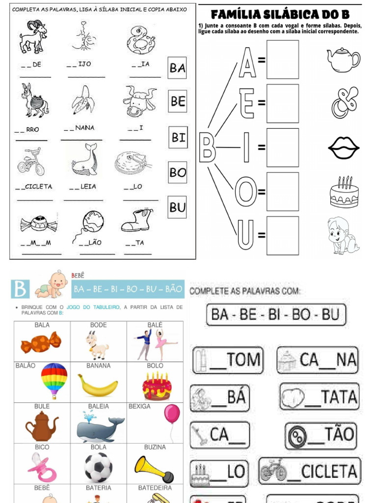 Atividade Fonema B | PDF