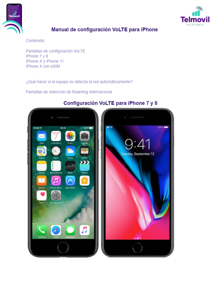 Manual Configuracion VoLTE Iphone | PDF | Yo telefono | Informática