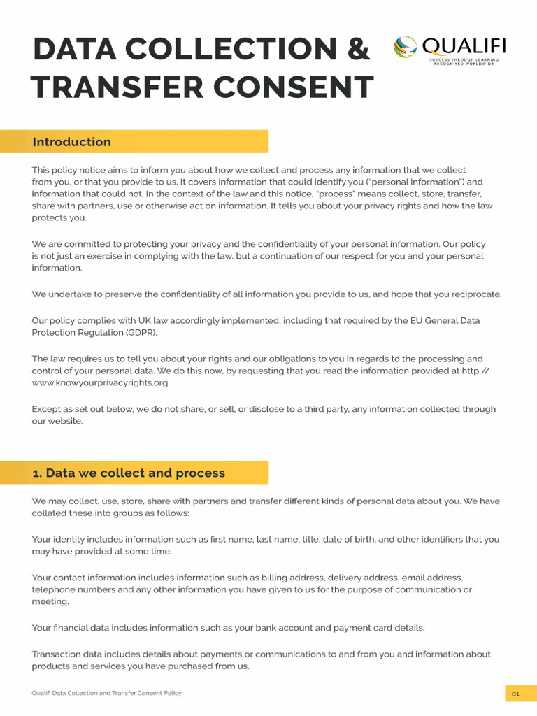 Data Collection Consent Fillable | PDF