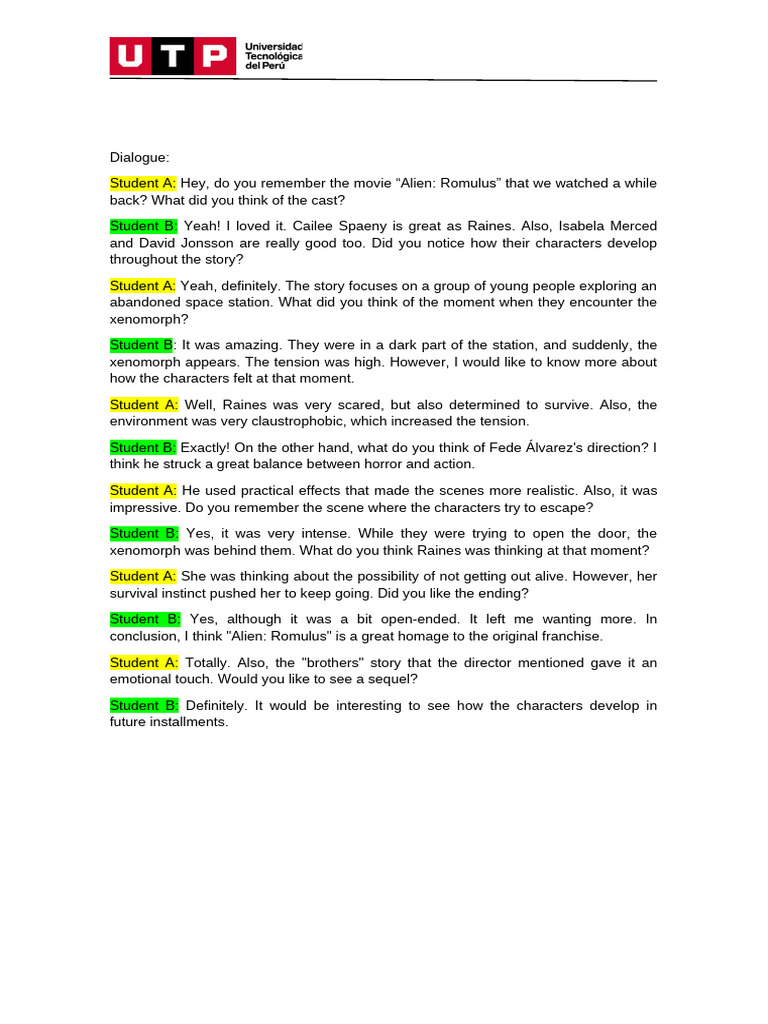 Week 04 - Task - Assignment - A Terrific Action Film! - TA | PDF | Language Arts & Discipline