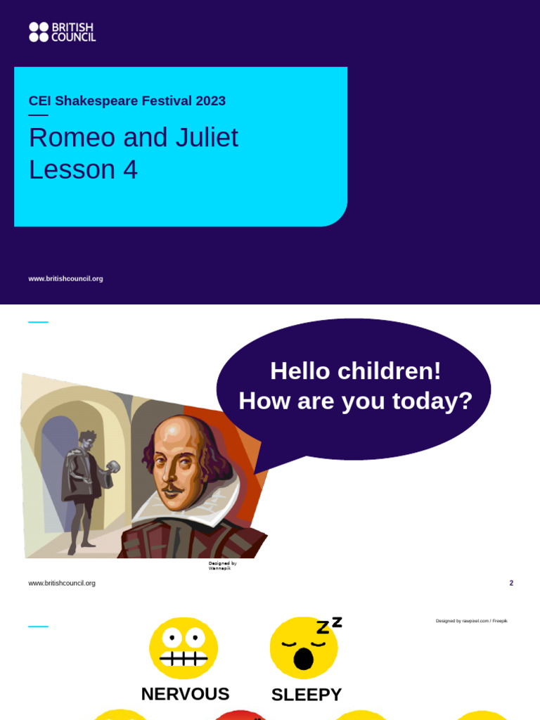 Romeo and Juliet - Lesson 4A - Shakespeare Festival 2023 | PDF