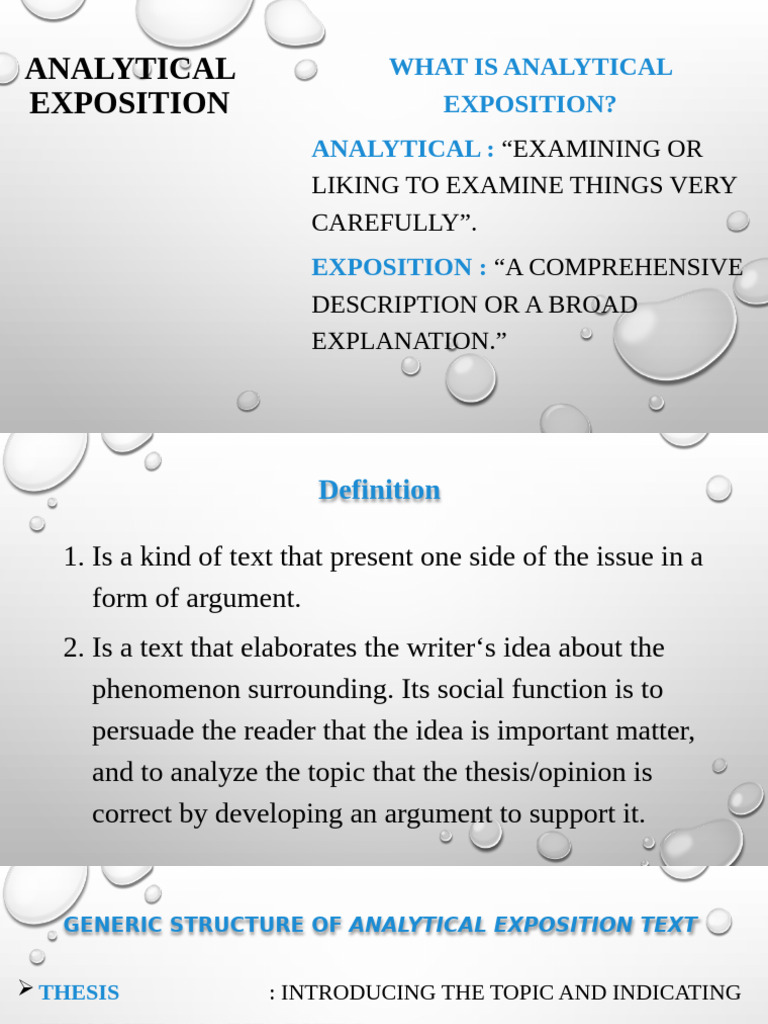 Analytical Exposition | PDF