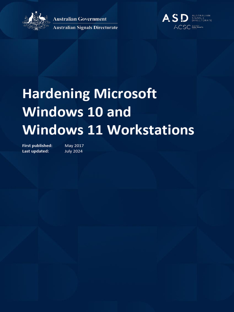 Hardening Microsoft Windows 10 and Windows 11 Workstations | PDF