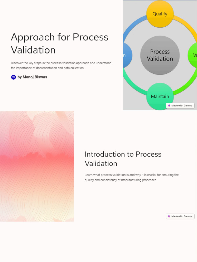 Approach For Process Validation | PDF | Risk