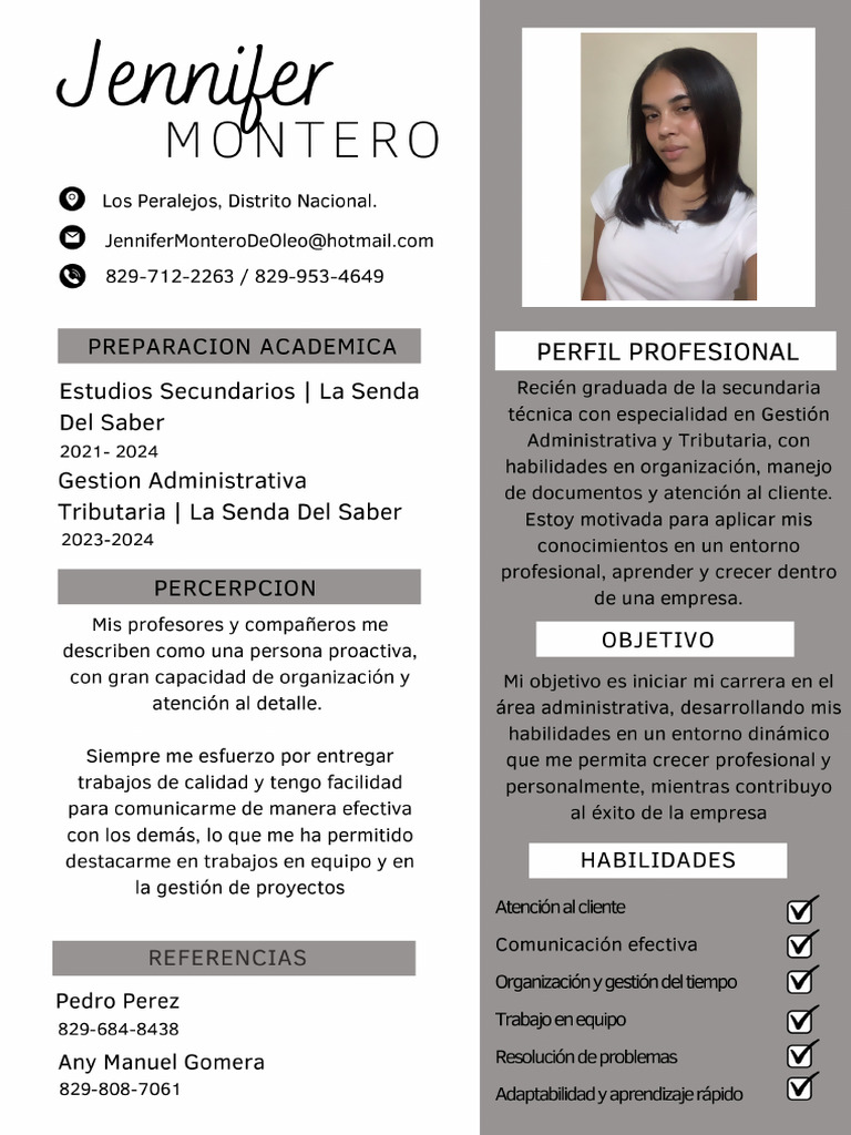 Curriculum Vitae Jennifer Montero | PDF