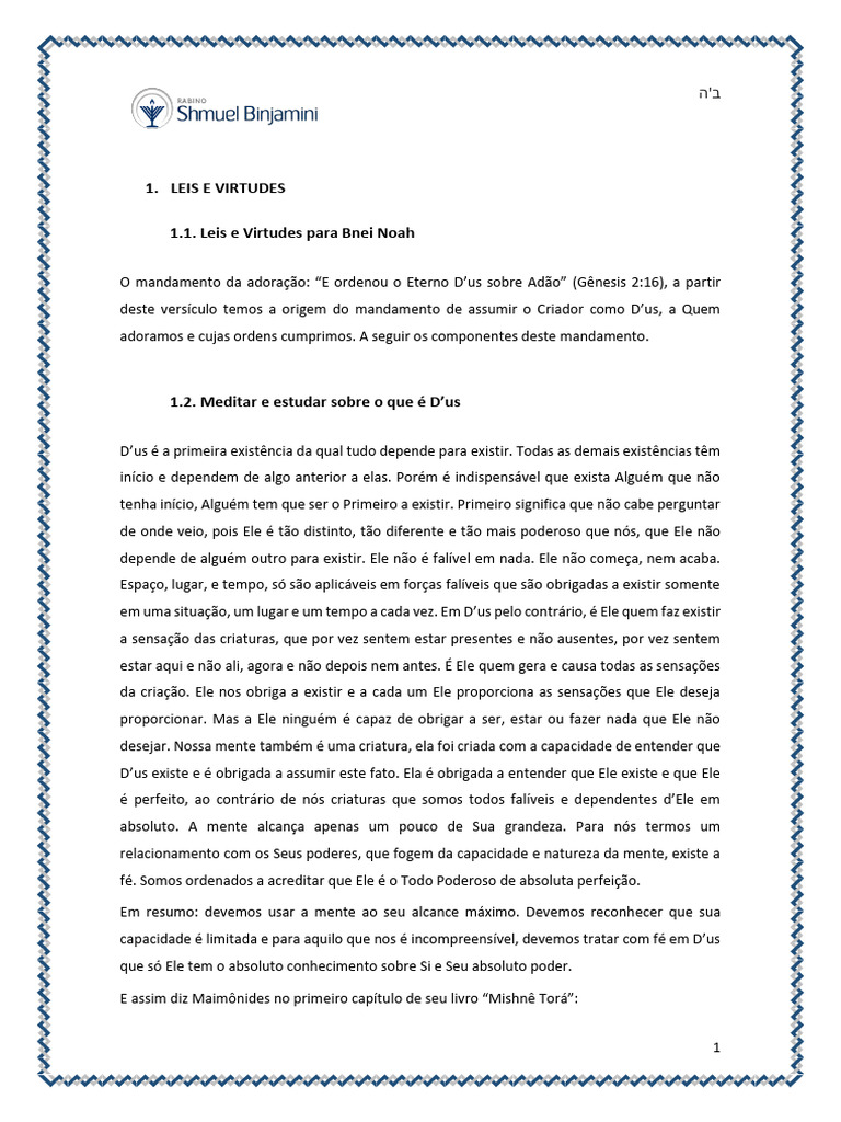 Leis e Virtudes | PDF