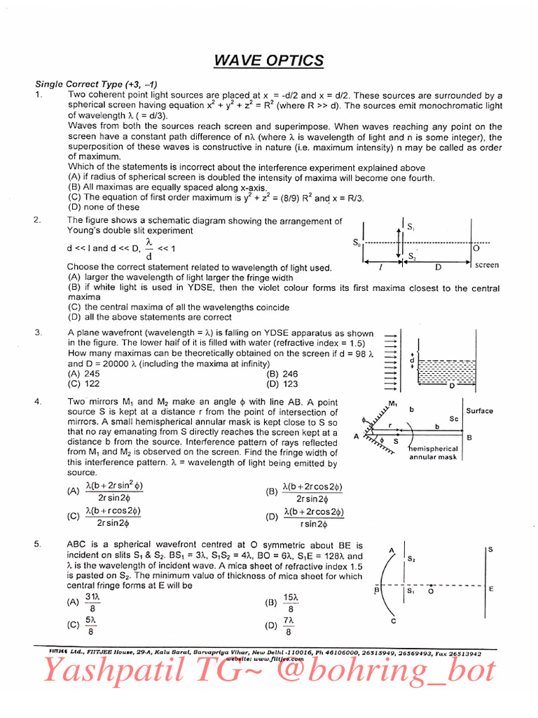 Wave Optics (CPP) | PDF