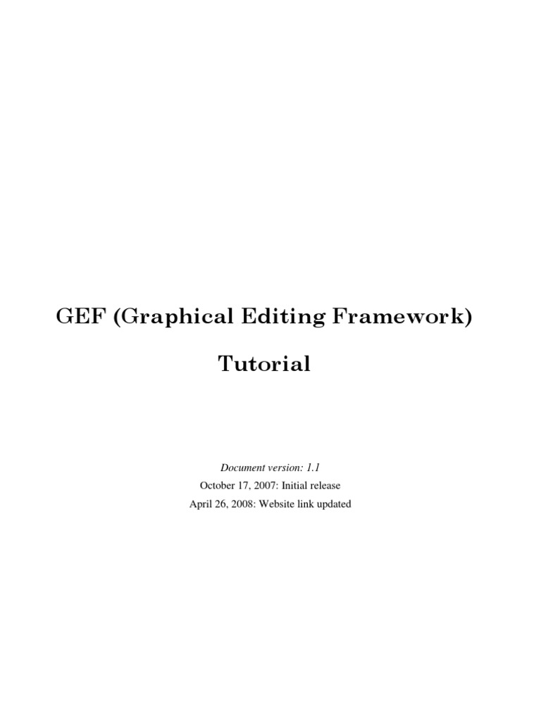 GEF Tutorial | Download Free PDF | Eclipse (Software) | Model–View ...