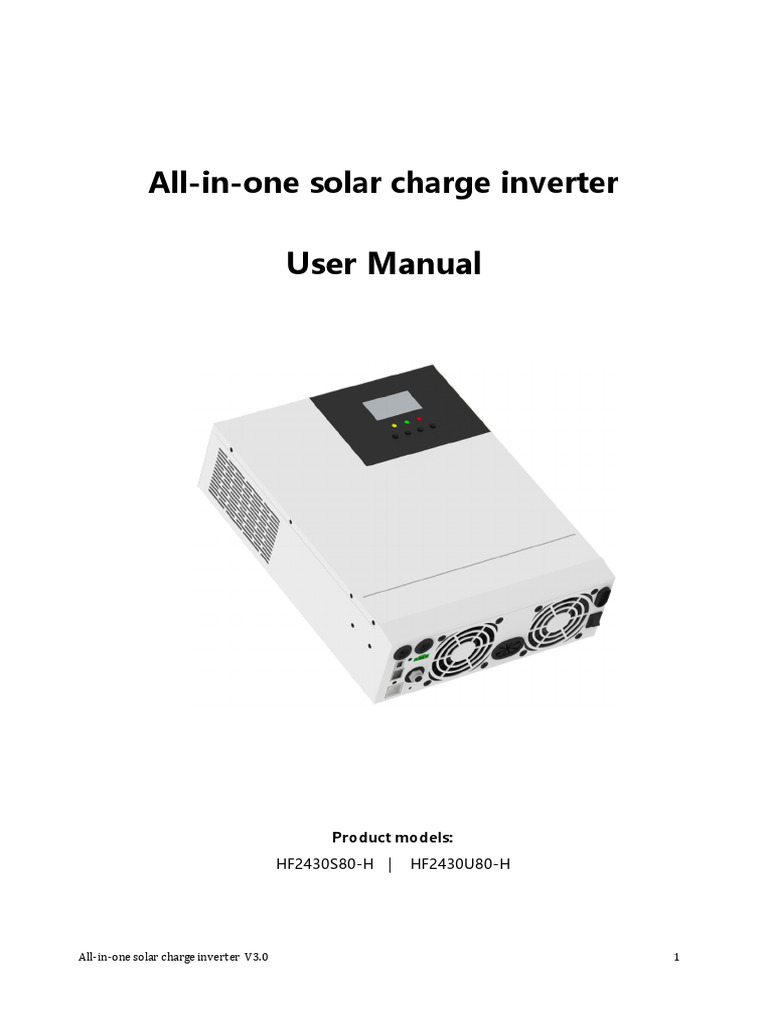 HF Series - 24V - 3kW - H - Solar Charge Inverter - Manual - 1.1 | PDF ...
