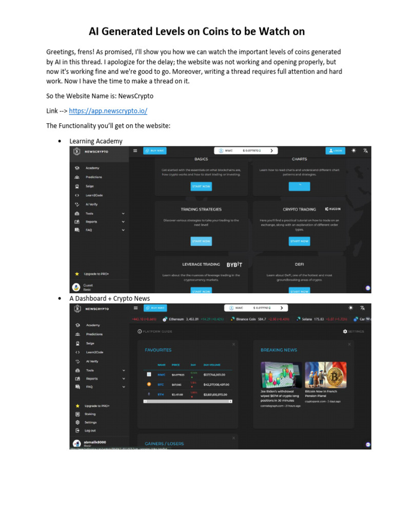 AI Generated Levels by #TraderGauls | PDF