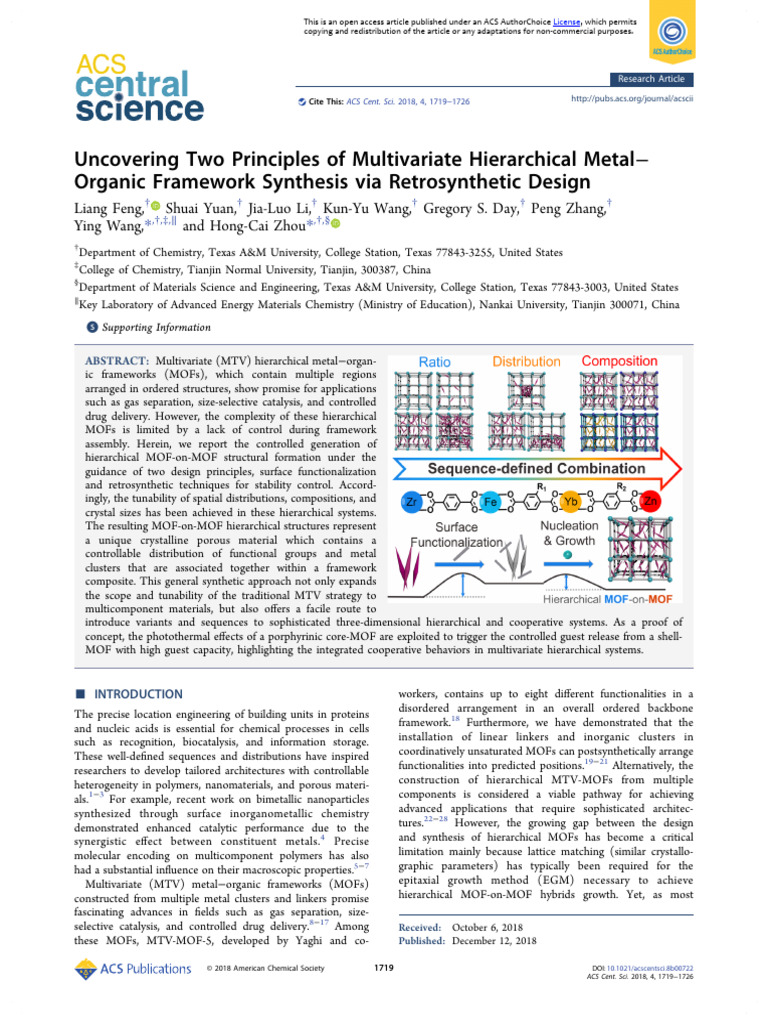 2018 - MTV Uncovering-ACS Central Science-Zhou | PDF