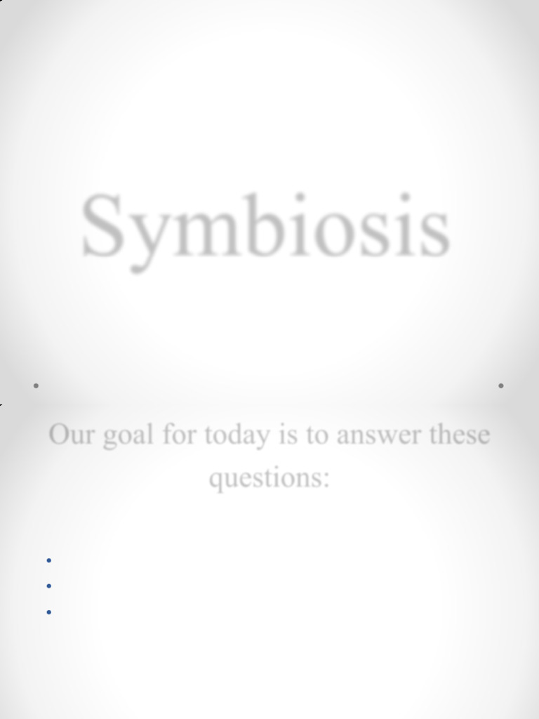 Symbiosis Notes and Examples ppt2 | PDF