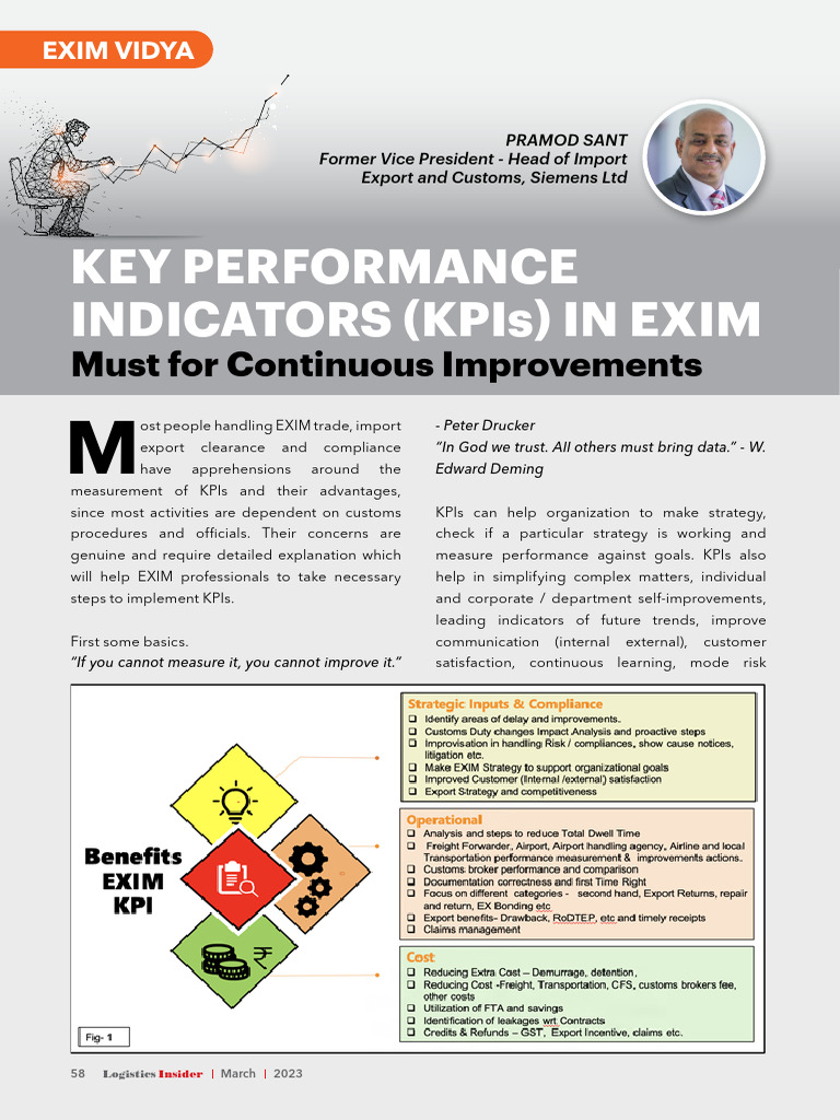 KPI in EXIM Must For Continuous Improvements 1678627942 | PDF