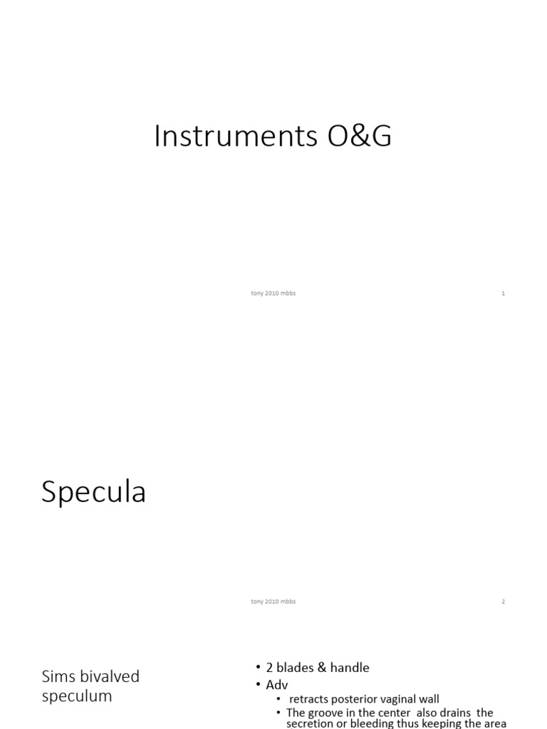 Fdocuments - in - Instruments Ostetrics and Gynaecology | PDF
