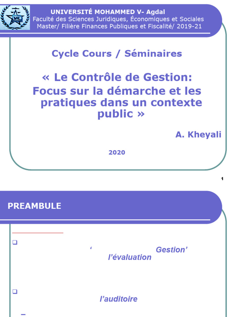 Cours Actualisé CDG MFPF | PDF