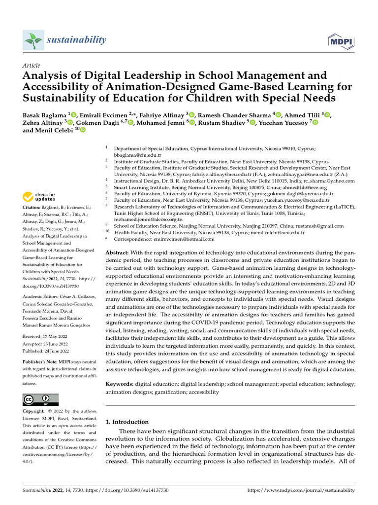Analysis of Digital Leadership in School Management and Accessibility ...