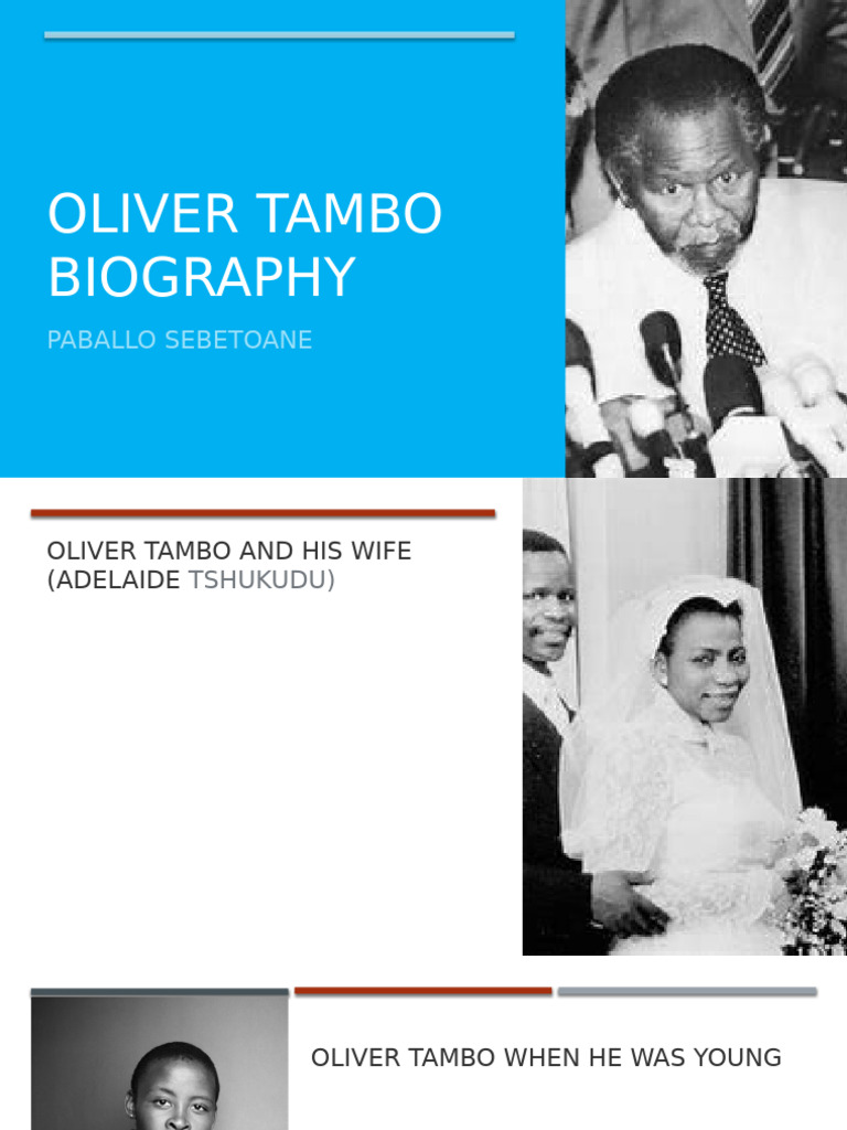 Oliver Tambo Biography | PDF
