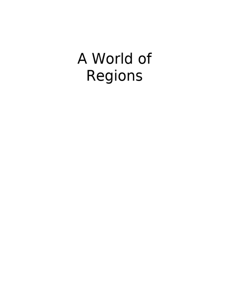 A World of Region | PDF