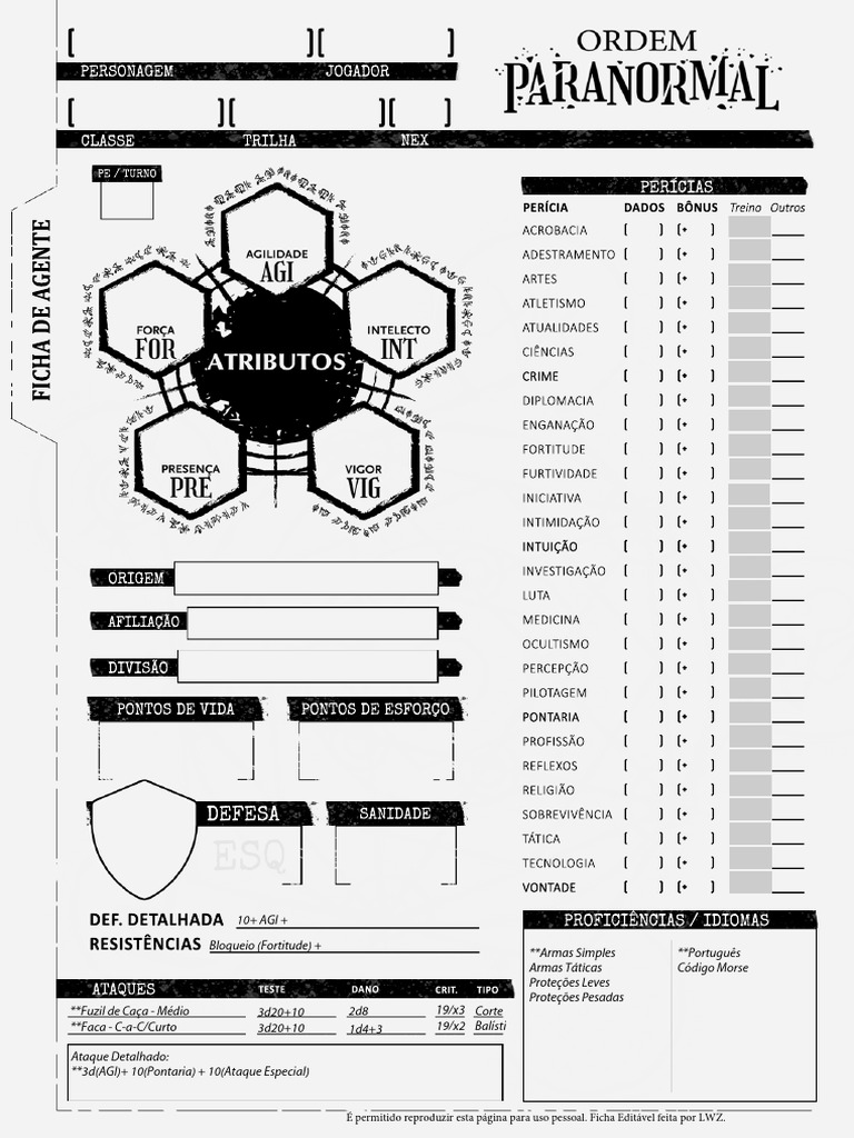 Ficha OP - BRANCO | PDF