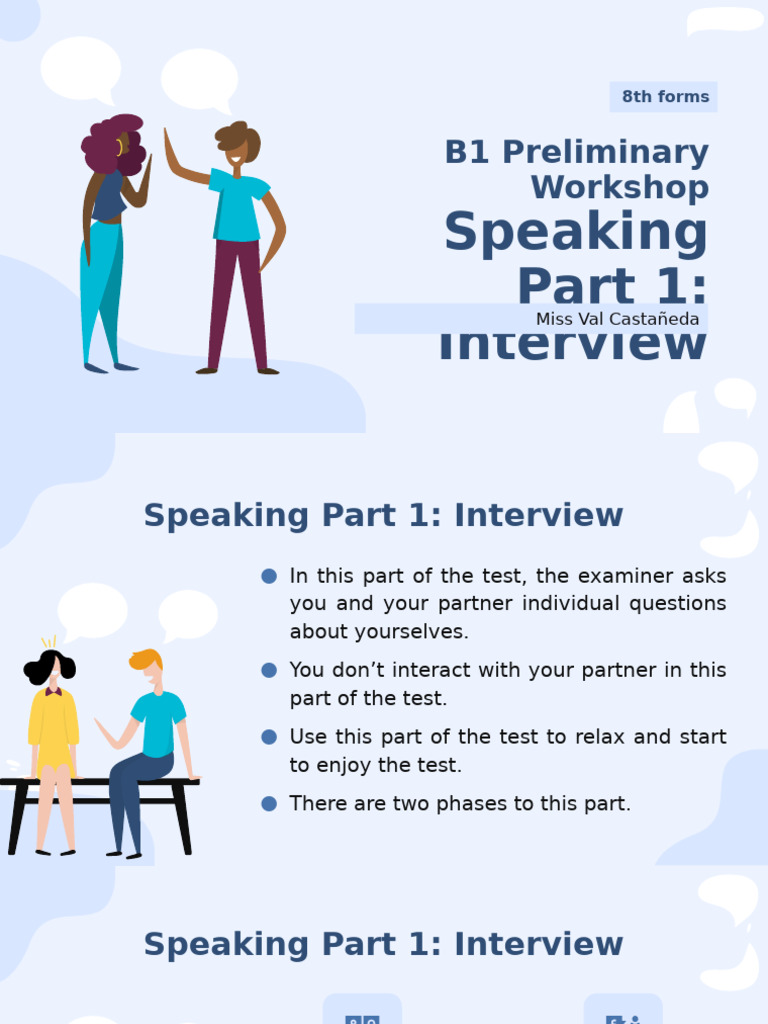 B1 Speaking Part 1 | PDF