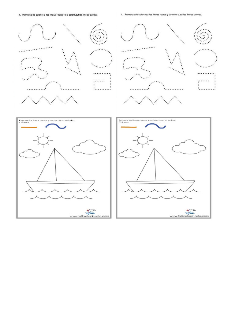 Lineas Curvas y Rectas | PDF