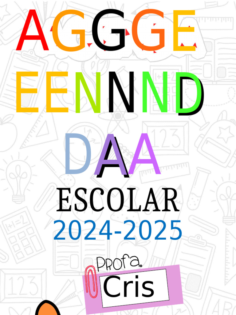 Profa. May Agenda Escolar 2024-2025 P-4-1 | PDF