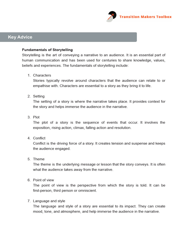 Fundamentals of Storytelling | PDF