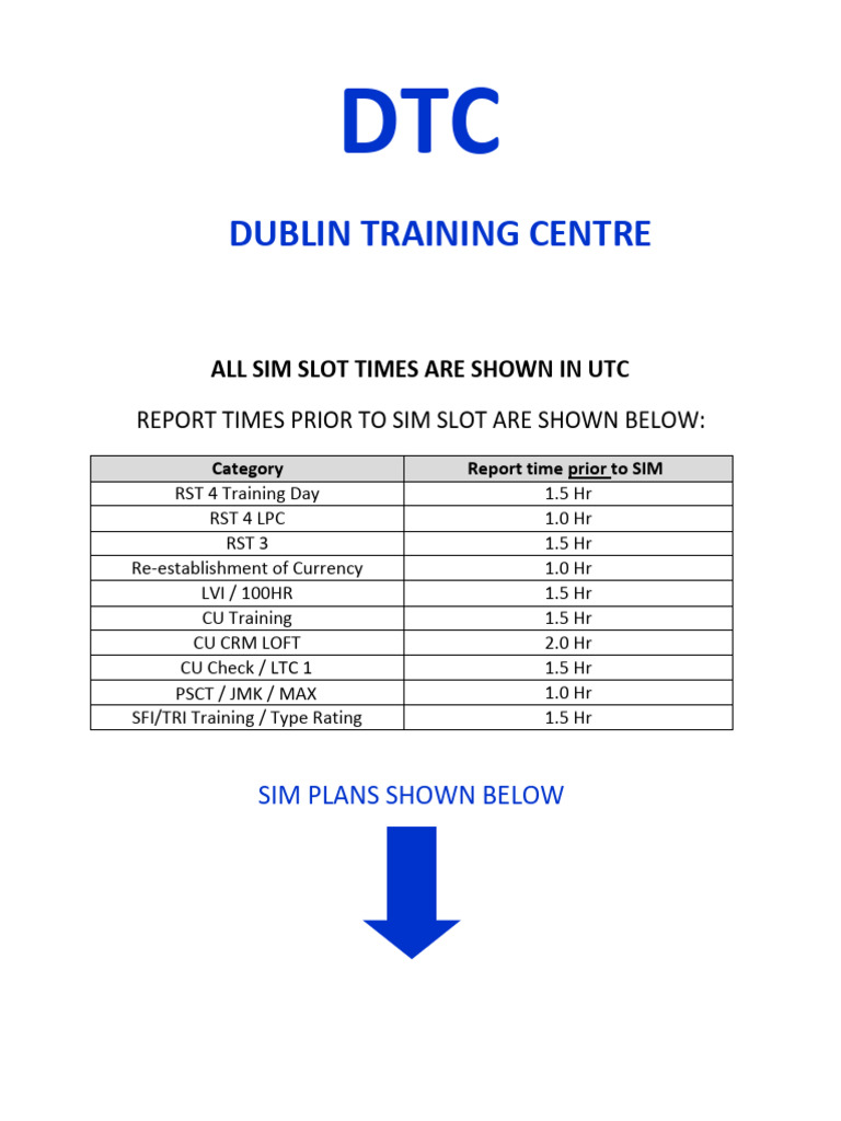 DTC Sim Plan 200524 260524 | PDF | Aviation | Airlines