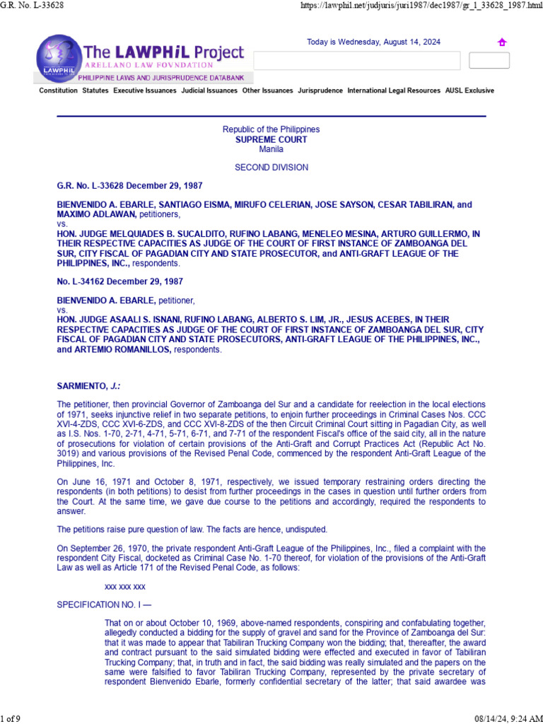Ebarle vs. Sucaldito | PDF