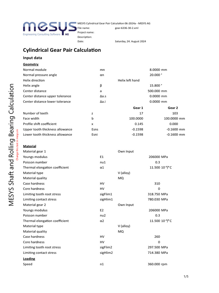 ISO 6336 30 Example2 en | PDF