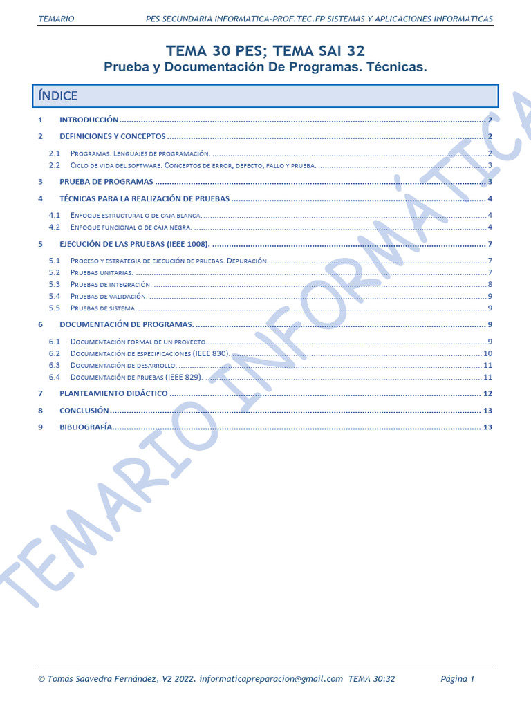 Tema 30 PES 32 SAI V2 | PDF