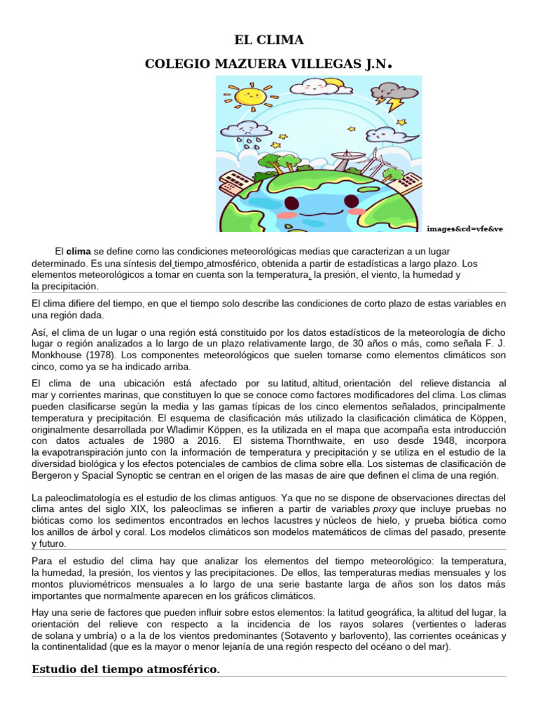 1° El Clima | PDF