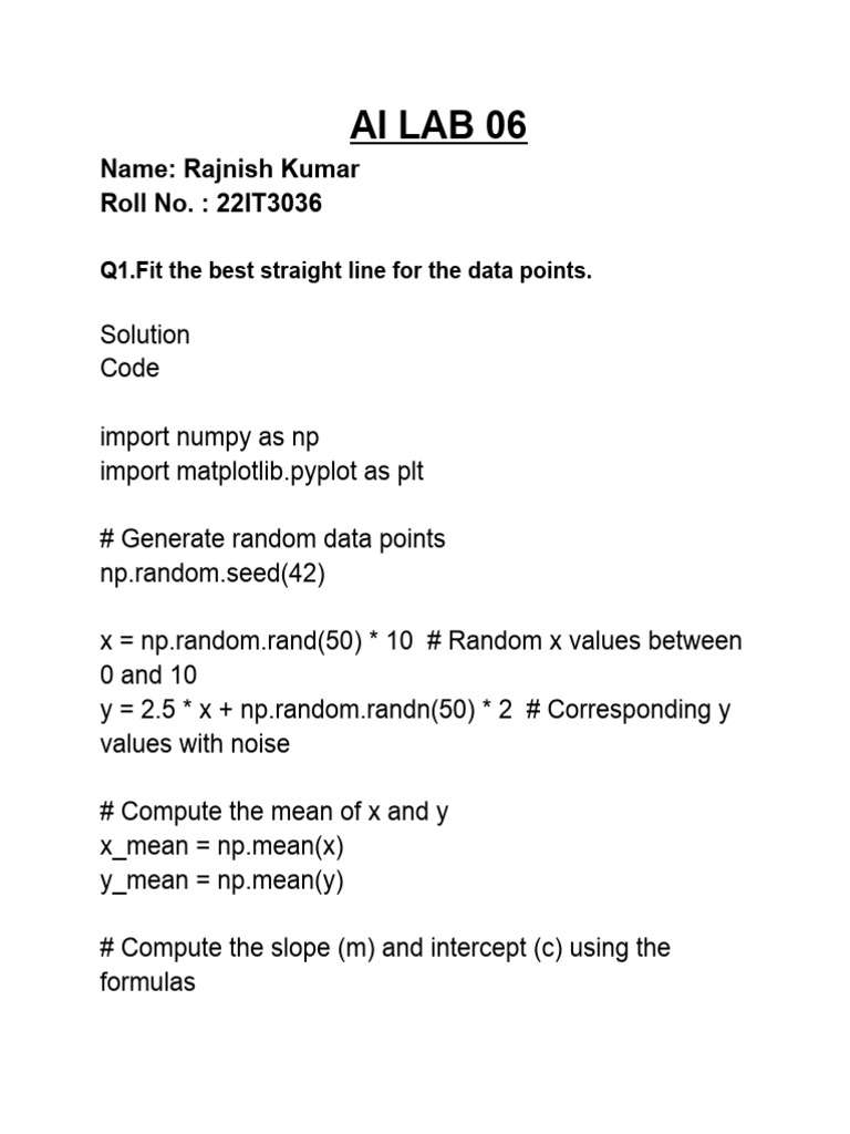 22it3036 Rajnish Kumar AI Lab6 | PDF