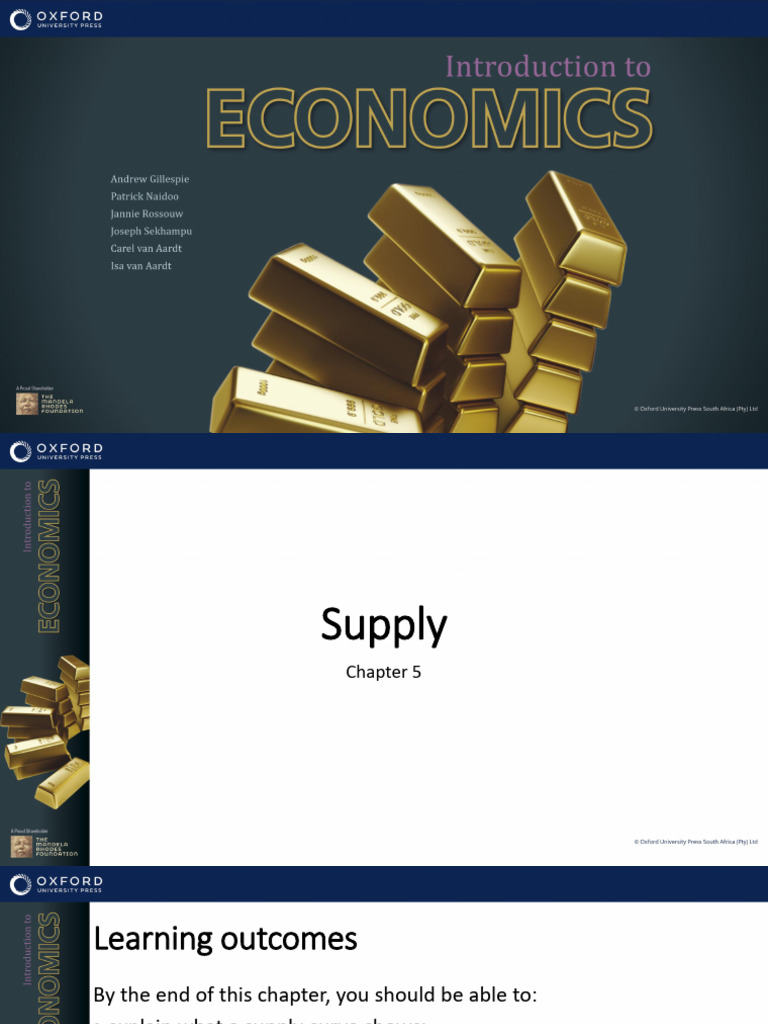 Chapter5 Gillespie Powerpoint | PDF | Supply (Economics) | Elasticity (Economics)