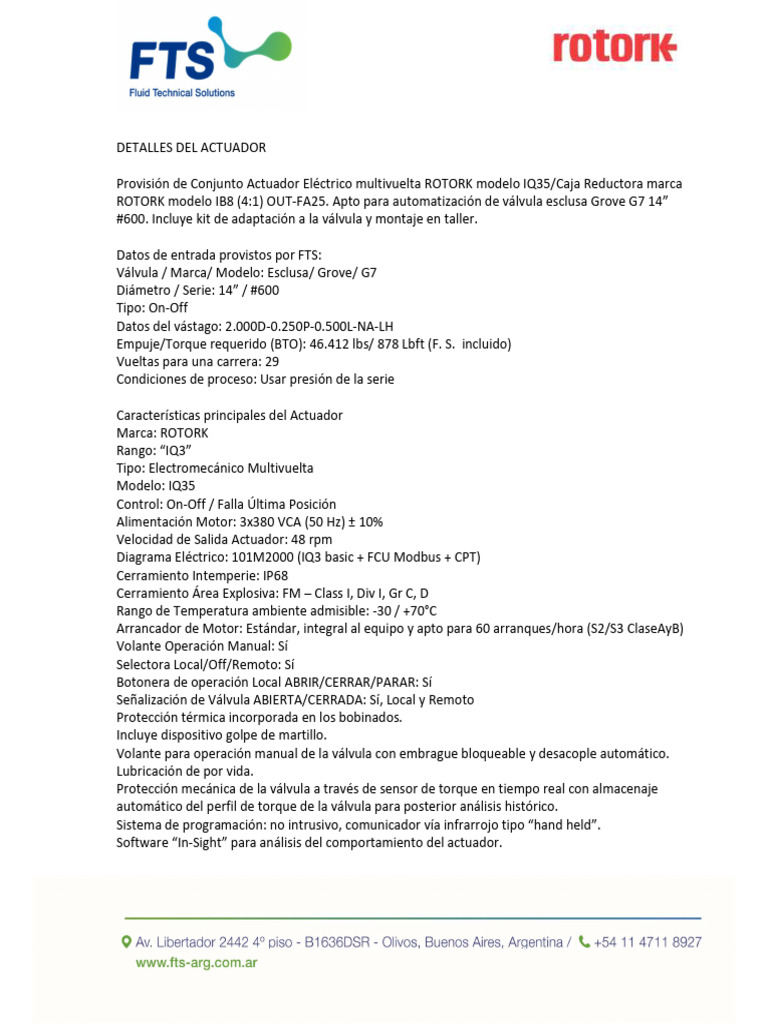 21 - Actuador Rotork | PDF