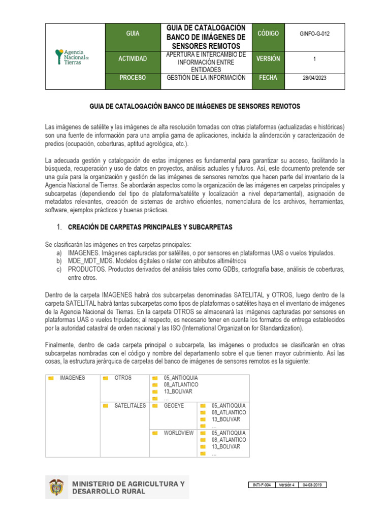 Ginfo-G-012 Guia de Catalogación Banco de Imágenes de Sensores Remotos ...