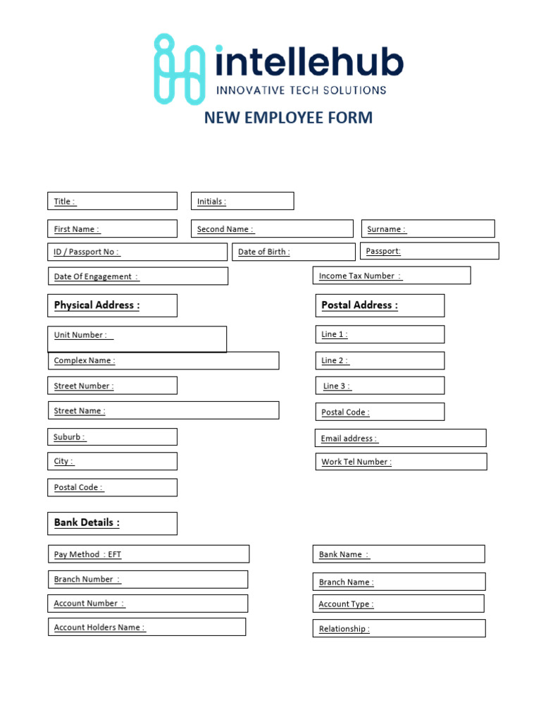 New Employee Form | PDF