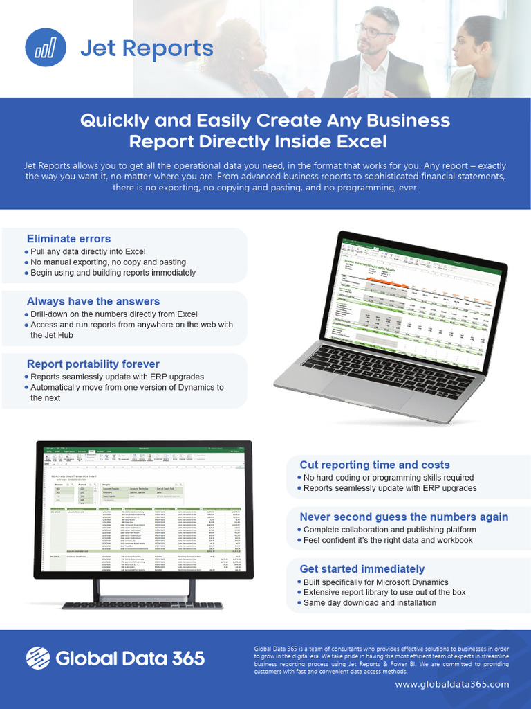 Jet Reports Brochure | PDF | Microsoft Excel | Computers