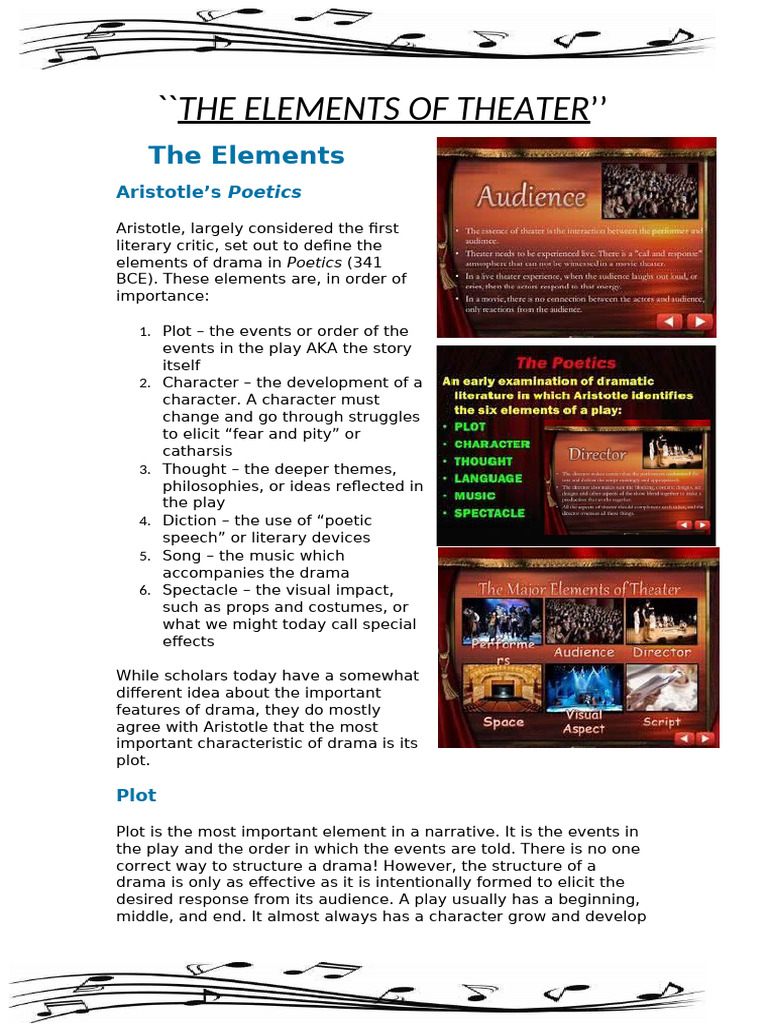 The Elements of Theater | PDF